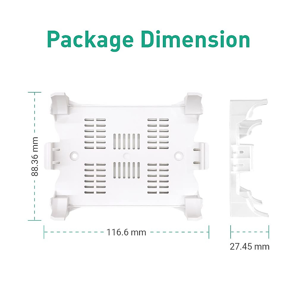 GL.iNet WiFi Router Holder Wall Mount with Screws, Compatible with GL-A1300 (Slate Plus), GL-SFT1200 (Opal), GL-MT1300 (Beryl) Router, Networking Device Bracket, Easy to Install (White)