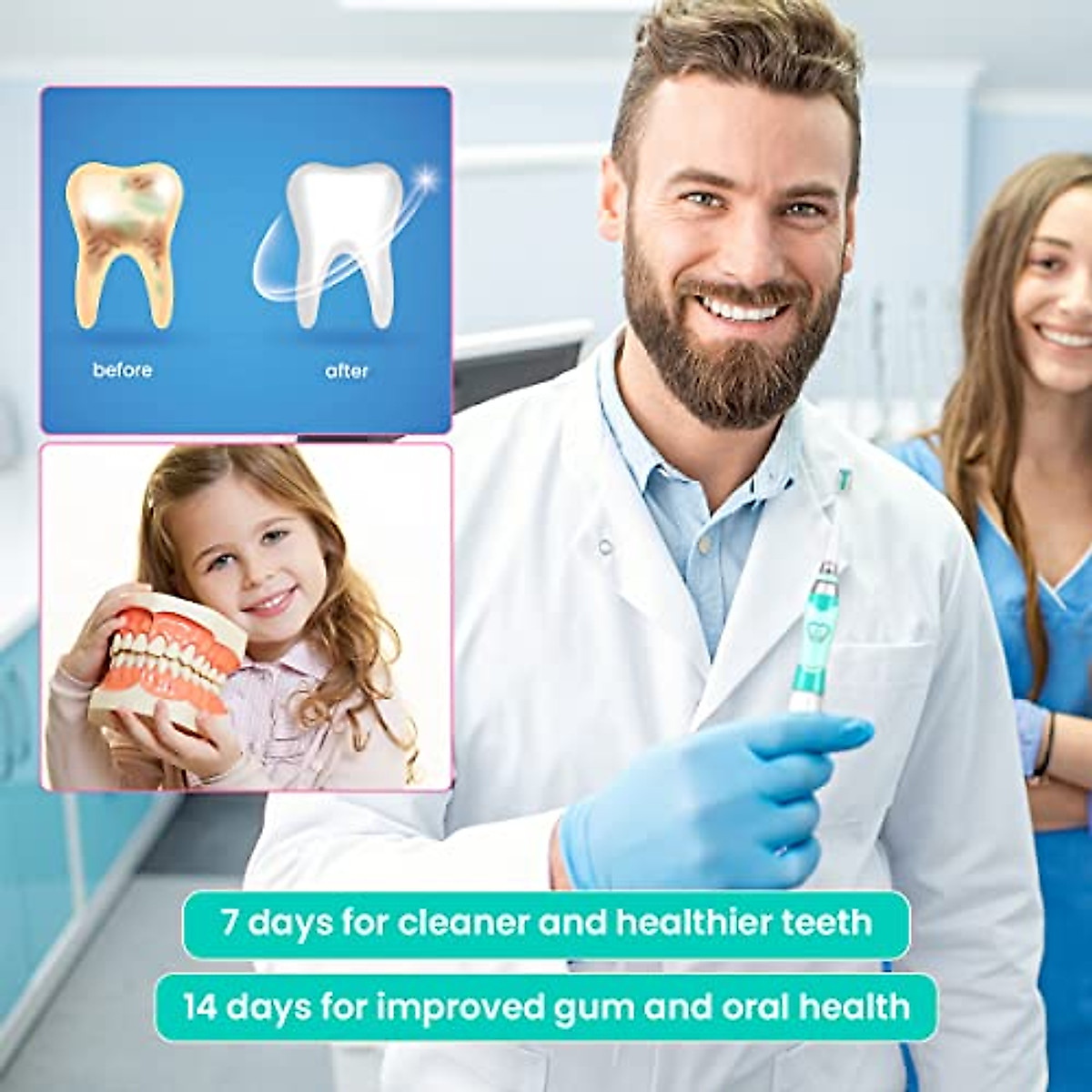 SEAGO Kids Electric Toothbrushes, Battery Powered Children Toothbrush with 2 Mins Timer and LED Light, Soft Kids Tooth Brush Sonic Toothbrush for Boys Girls Ages 4+ (Green)