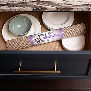 Duck Non-Adhesive Shelf Liner Select Grip EasyLiner, 20-Inch x 6-feet, Brownstone
