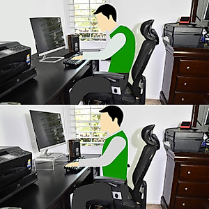 AMT Premium Acrylic Clear Monitor Stand Laptop/PC/Multimedia Monitor Riser for Home Office