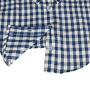 Vpang Women's Stylish Detachable Half Shirt Blouse False Collar Plaid Shirt Collar Fake Collar Dickey Collar (Blue)