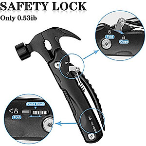 Uncle gifts Christmas gifts for Uncle from Niece Nephew Gift - Uncle gifts Laser Engraved Hammer Knife Multitool gifts From Niece To Uncle - Best Uncle Ever!