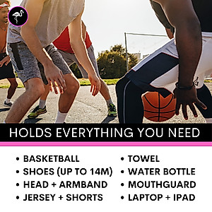 ERANT Athletic Soccer Backpack - Extra Large Sports Soccer Bag - Separate Ball & Cleat Compartment - Durable Design - Boys & Girls - For Soccer, Basketball, Volleyball and Gym Equipment - Black