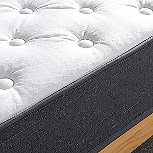 Zinus 10 Inch Comfort Essential Pocket Spring Hybrid Mattress/Pressure Relieving Support/CertiPUR-US Certified/Mattress-in-a-Box, Twin