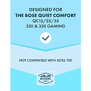 Dekoni Audio Headphone Replacement Earpads Compatible with Bose QuietComfort 15/25/35 Series (Choice Leather V2)