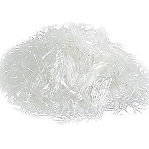 UPTTHOW Fiberglass for Cement Mortar Concrete Reinforcement Anti-Seepage and Anti-Cracking Cement Mix for Building Walls Garden Floor 3/4"(19MM)-1lb