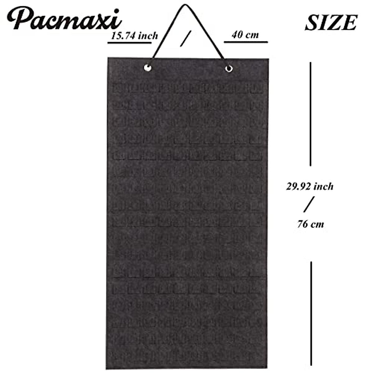 Hanging Brooch Pin Organizer, Display Pins Storage Case, Brooch Collection Storage Holder, Holds Up to 170 Pins.(Not Include Any Accessories) (M-170 Slots, Black)