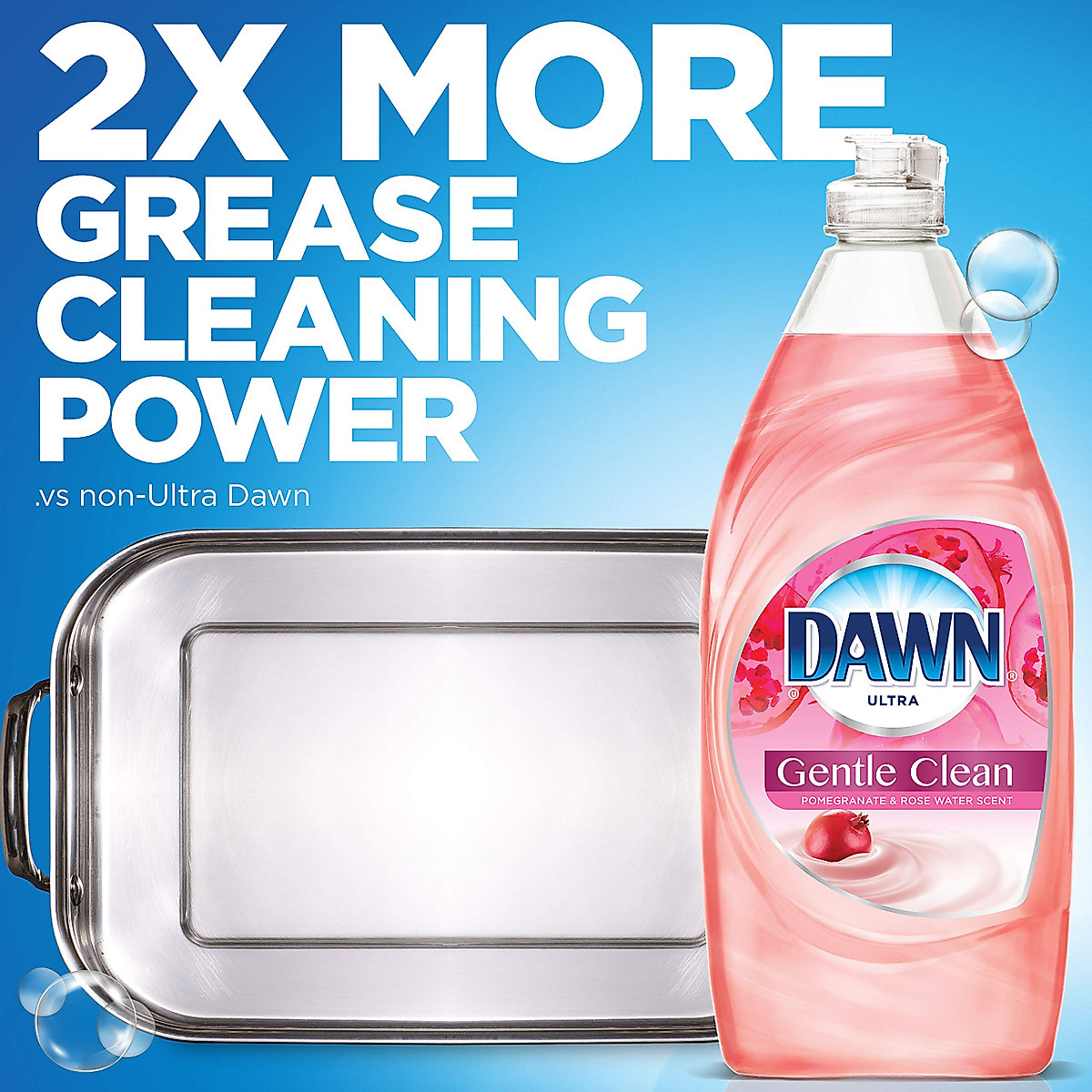 Dawn Gentle Clean Dishwashing Liquid Dish Soap Pomegranate Splash 24 oz (Pack of 2)