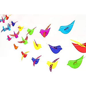 Seyal® Rainbow 3 d birds garland Paper Garland
