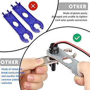 YAODHAOD Solar Panel Connector Tool Works,Disconnect Removal Solar PV Metal Spanner Wrench Crimping Tool for Solar PV System Extension Cable Kit