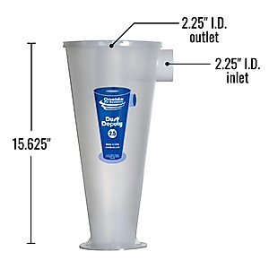Oneida Air Systems Dust Deputy 2.5 DIY Cyclone Separator XL: Highest CFM Collector for Wet/Dry Shop Vacuums (DD 2.5 DIY)