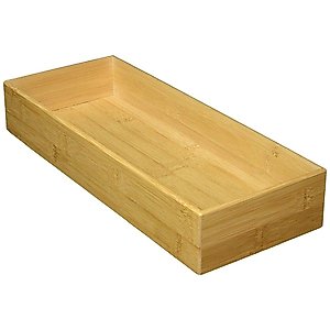 Lipper International 8384 Bamboo Wood Stacking Drawer Organizer Box, 9"x 6"