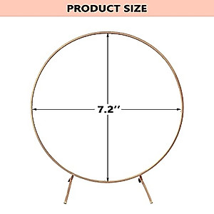 Prolee 7.2ft Golden Metal Arch With Upgraded Self Standing Base, Metal Balloon Arch Extra Thick Tube For Extra Sturdy, Balloon Holder for Birthday Party, Wedding Decoration