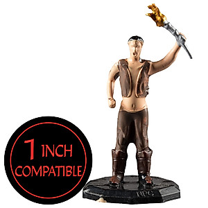 Monster Townsfolk Mini Fantasy Figures - 8pc Hand-Painted Peasant Non Player Character NPC Miniatures - 1" Hex-Sized Compatible with DND Dungeons Dragons Pathfinder, RPG Tabletop Games