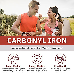 Elixeed Iron Tablets for Women & Men, 65 mg of Elemental Iron with VC, Gentle & Well-Absorbed, Blood Health, Energy Support, Vegan-Friendly, 60 Tablets, Non-GMO, No Gluten