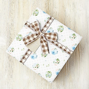 Whaline 12Pcs Floral Cotton Fabric Bundles Blue Pink Green Retro Flower Printed Fat Quarters Spring Sewing Fabrics for DIY Handmade Crafting, 18 x 22 Inch