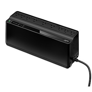 APC UPS BE850M2, 850VA UPS Battery Backup & Surge Protector, Backup Battery Uninterruptible Power Supply with (2) USB Charging Ports, APC Back-UPS Series