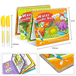 HahaGift Toys for 1 2 3 Year Old Boys Girls Gift, Magic Water Drawing Book Dinosaur Toys for Kids 3-5, Educational Learning Toys for Toddlers 1-3, Best Birthday Gifts for 3 2 1 Year Old Kids !