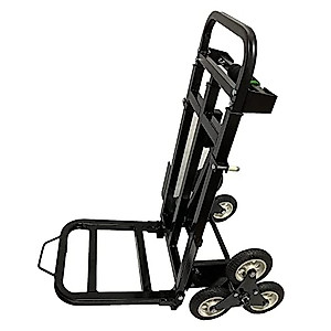 Gakee Stair Dolly 460LBS Weight Capacity, Stair Climber Dolly Height Adjustable Handle with 6 Wheels Heavy Duty Foldable Stair Climber Cart (460 LBS)