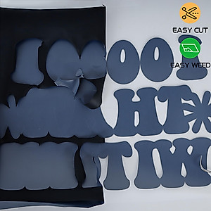 RENLITONG 3D Puff HTV Matte Heat Transfer Vinyl Roll 12" x 7ft Iron on for Heat Press T Shirt for All Cutter Machine Heat Vinyl Design (7ft, 3D Puff Black)