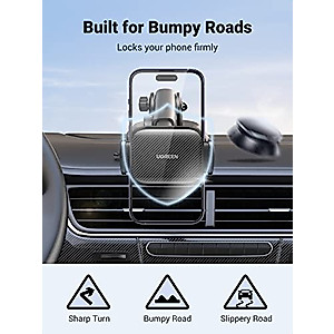 UGREEN Car Phone Holder Mount Suction Cup Windshield Window Dashboard Cell Phone Holder Universal Compatible with iPhone 14 13 Pro Max, iPhone 12 11 Plus SE XS XR 8 7 6 6S Smartphone Car Accessories