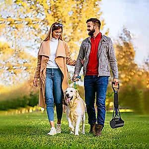 UPSKY Pet Pooper Scooper for Dogs, Foldable Dog Pooper Scooper with Long Handle, Pooper Scooper with bag, Durable Spring and Premium Materials, Pet Waste Pick Up for Grass, Dirt, Gravel