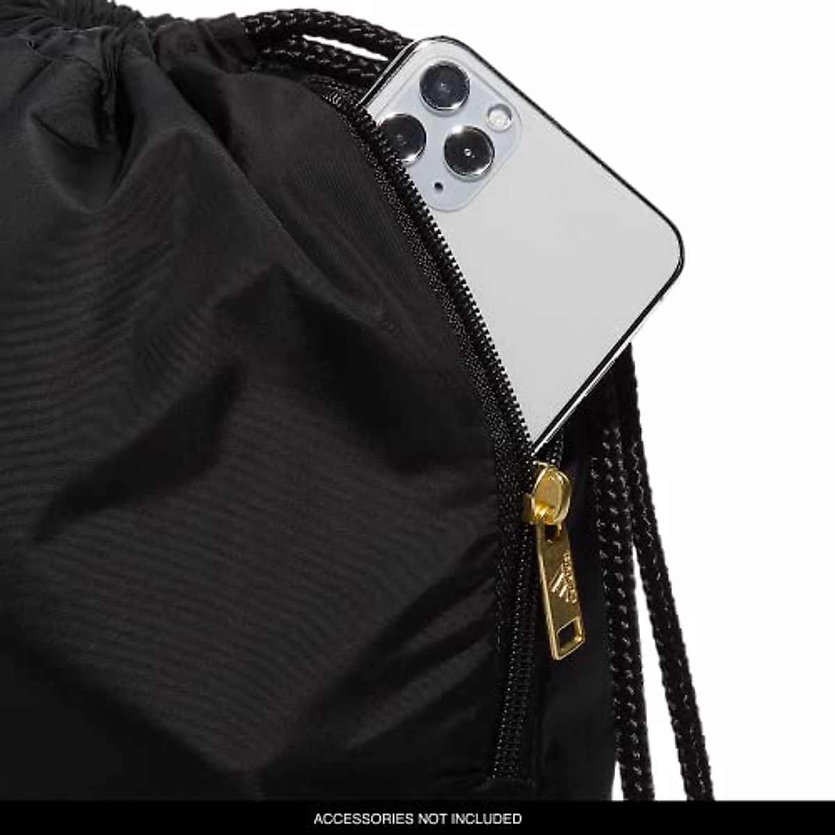 adidas Ready Sackpack, Black/Gold Metallic, One Size