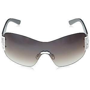 Rocawear womens R387 Frameless UV Protective Vented Shield Sunglasses Gifts for Women with Flair 130 mm, White, mm US