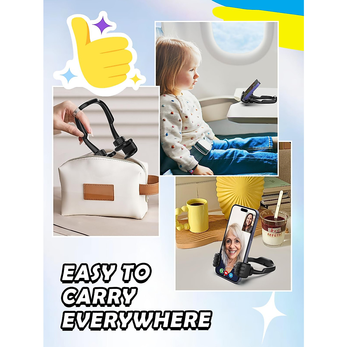 Graduation Gifts for Her Him 2024 College High School Masters Degree Thumbs up Lazy Phone Stand Holder Funny Gadgets Teens Boys Girls Kids Dad Father Mother Husband Wife Adults Men Who Have Everything