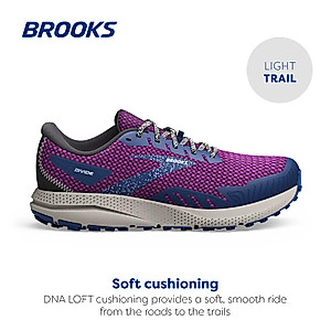 Brooks Women’s Divide 4 Trail Running Shoe - Purple/Navy/Oyster - 9.5 Medium
