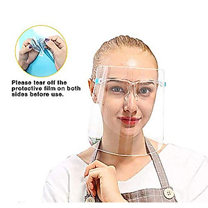 Unique Gadgets & Toys Goggle Shield, 3 Pack Reusable Face Shield Wearing Glasses Face Visor Transparent Anti-Fog Film Protect Eyes and Face, GlassesShield_B_3Pack