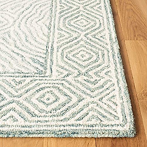 SAFAVIEH Roslyn Collection 3' x 5' Green/Blue ROS351J Handmade Wool Area Rug
