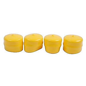 LSSOCH 4PCS Axle Yellow Cap Bearing Cover M143338 Compatible with John Deere 105 D100 D105 D110 D125 L105 L108 L110 L120 L130 LA100 LA105 LA110 LA115 X300 X304 X520 Lawn Mower and Lawn Tractor