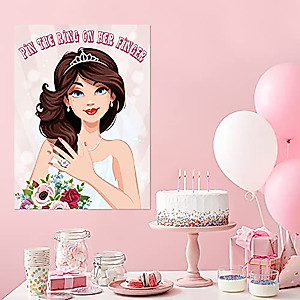NEBURORA Pin The Ring On The Bride,Hen Party Bachelorette Party Bridal Shower Girls Night Game Bride to Be Pin Game Party Supplies