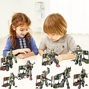 YEIBOBO ! Army Men Set Military Action Figures Mini Soldier Model Toys (WWII US Army XJ-9921)