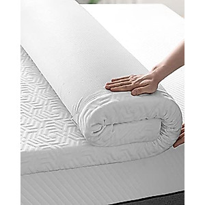 UniPon 3 Inch Gel Memory Foam Mattress Topper Twin, Medium Firm Mattress Topper, High Density Foam Bed Topper for Pressure Relief, Removable & Washable Cover, CertiPUR-US Certified