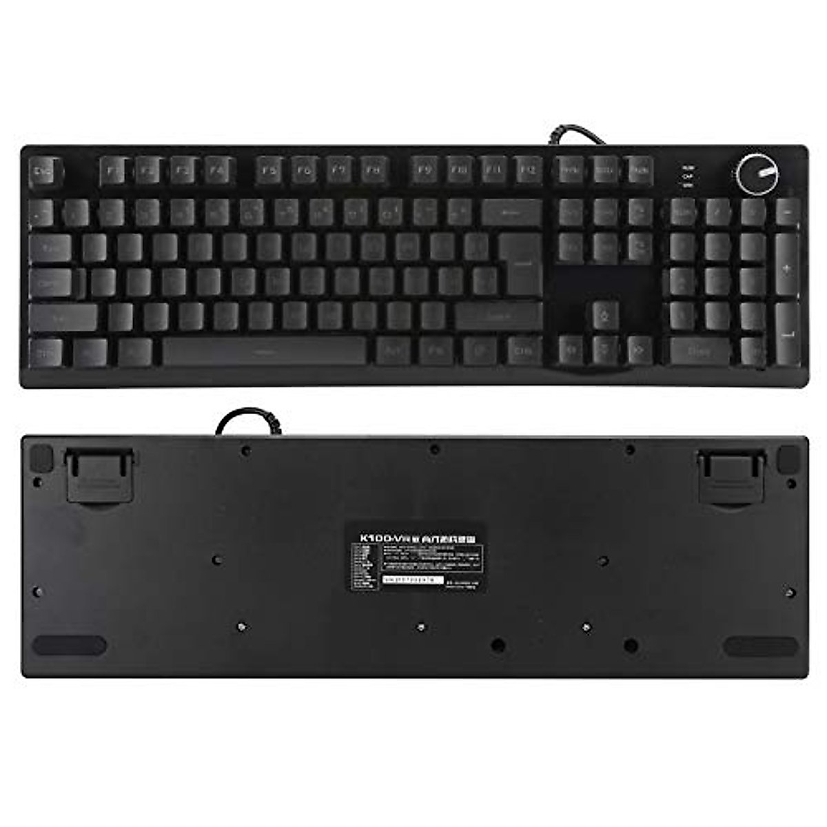 Archuu Mechanical Gaming Keyboard, RGB LED Rainbow Backlight Mechanical Keyboard Wired Gaming Keyboard E-Sport Gaming Home Office Notebook Computer Universal K620D(Black)