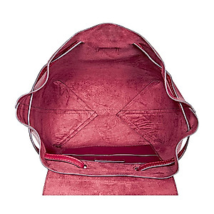 Michael Kors Junie Medium Pebbled Leather Backpack - Maroon