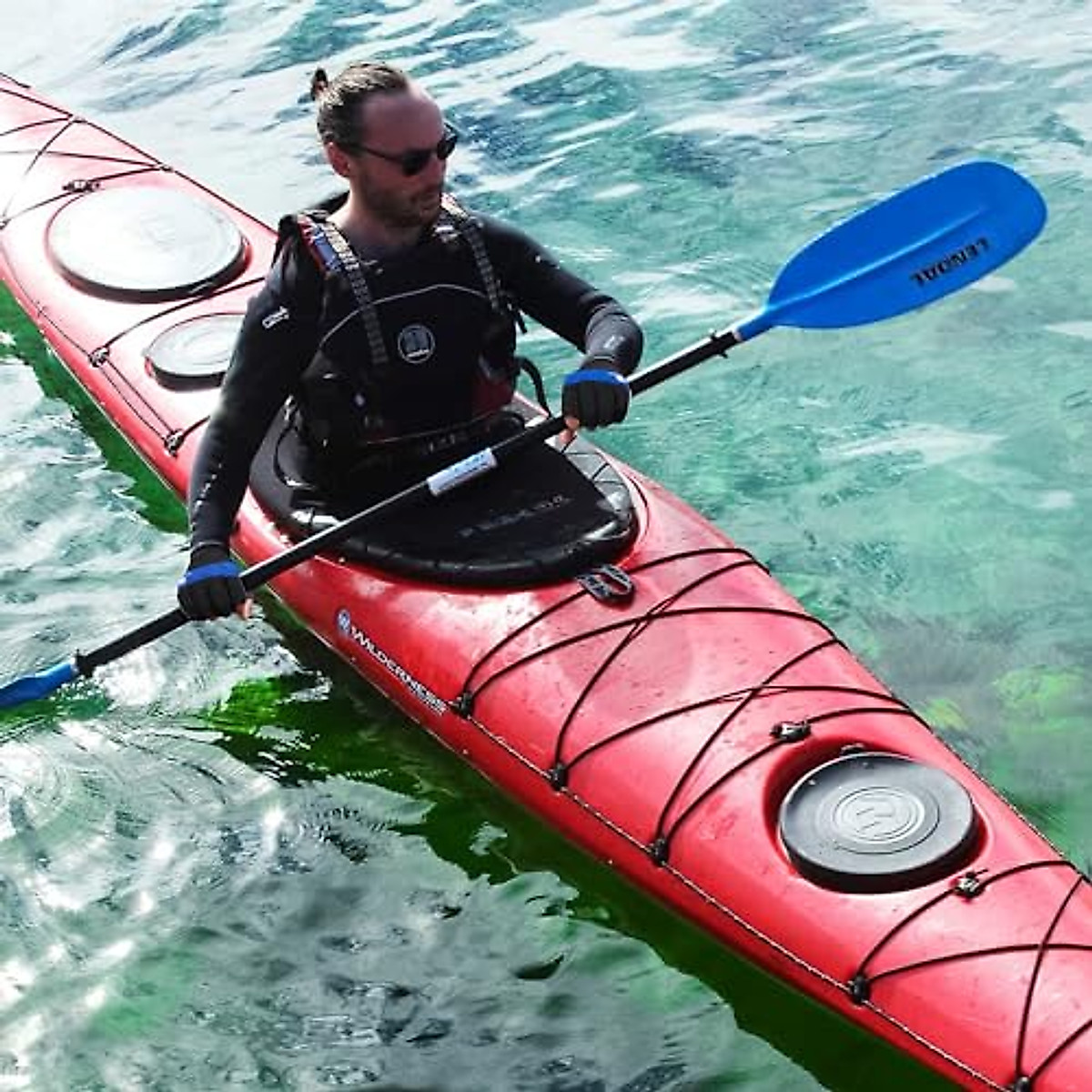 FitsT4 Sports Kayaking Gloves 3/4 or Full Finger Padded Palm Fingerless Gloves for Men Women Youth Perfect for Sailing Paddling Canoeing Boating Workout Rowing SUP and Other Water Sports