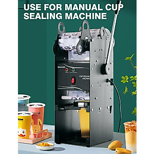 WantJoin 2 Rolls Cup Sealing Film, Pearl Cup Sealer Film 90-105 mm(3.5-3.7in） 6400 Cups for PP Plastic and Paper Cups, Tea Cup Sealing Film for Coffee Shop, Milk Tea Shop, Bar,White