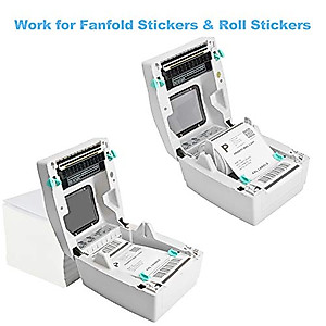 MFLABEL Label Printer 4x6 Thermal Printer, Commercial Direct Thermal High Speed USB Port Label Maker, Etsy, Ebay, Amazon Barcode Express Label Printing Machine, White