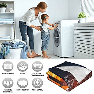 Basketball Throw Blanket Warm Ultra-Soft Micro Fleece Blanket for Bed Couch Living Room(Kids)