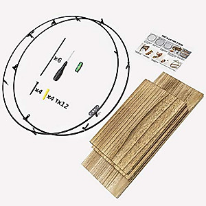 Befayoo Floating Shelves for Wall, Rustic Wood Geometric Style Decor Shelf for Bathroom Bedroom Living Room Kitchen Office (Round, Natural)