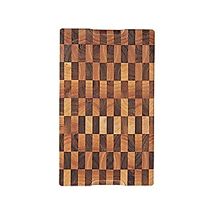 GULRUH Wood Cutting Boards for Kitchen, Rectangular Telomere Butcher Acacia Wood Cutting Board Block Wood Cutting Board Oil-Free and Durable Kitchen Tool