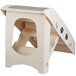 ZENY Foldable Pet Dog Stairs/Steps for Small Pet Dog/Cat, Safe and Durable Pet Ramp Stairs with Non-Slip Pads, for High Beds, Sofa, Car