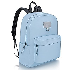 SIMTOP Travel Backpack Casual Daypack Backpacks, Lightweight Travel Backpack Durable Polyester Fabric for Work Travel, YKK Zipper Water Resistant Daypack. Light Blue Backpack