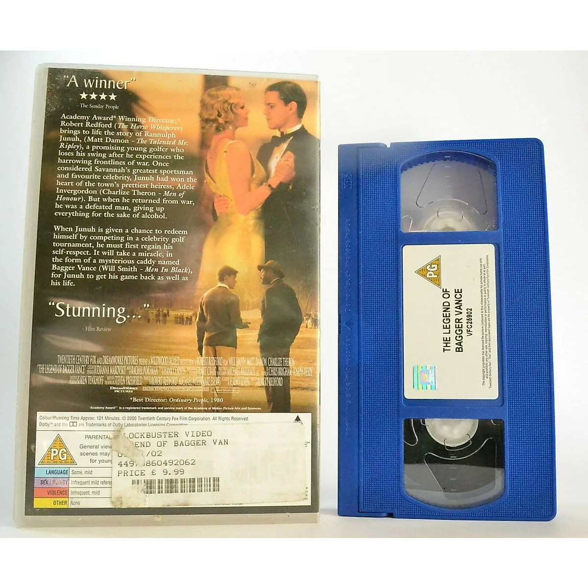 The Legend Of Bagger Vance: Dramatic Golf Action - Large Box - Will Smith - VHS