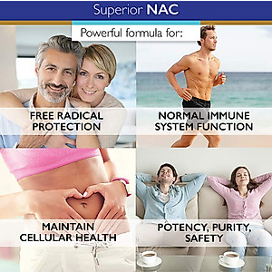 Superior Labs - NAC (N-Acetyl Cysteine) - Dietary Supplement with Selenium - 1,200mg, 150 vegetable capsules - Free Radical Protection - Normal Immune System Function - Maintains Cellular Health