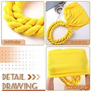 Hanaive 6 Pcs African Head Wraps for Black Women Braid African Turban Cap Twisted Headscarf Turbans Cover Wrap Hat(Bright Colors)