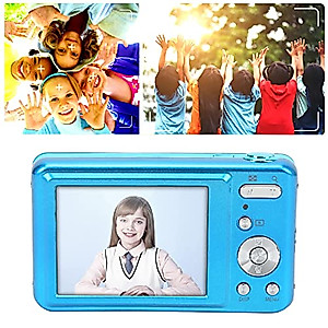 Dv Digital Video Camera,2.7In Camera Abs Metal 48Mp High Definition 8X Optical Zoom Portable Digital Camera for Children Beginnersdigital Cameras Accessories (Blue)
